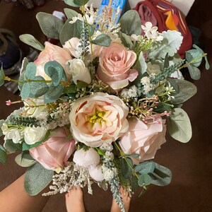 Dusty Pink Bridal Bouquet Classic Wedding Rose Bouquet - Etsy