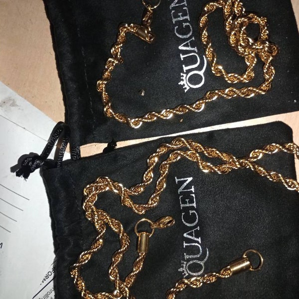 3MM 18K Rose Gold Rope Chain Necklace: Stainless Steel Mens Jewelry - Etsy