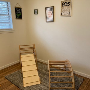 Set of 3 Items: Foldable Triangle Arch Ramp With Slide | Etsy