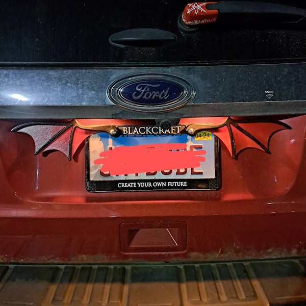 License Plate Bat Wings (universal Fit) - Etsy