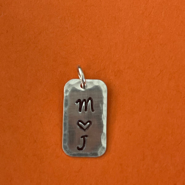 Personalized Tiny Sterling Silver Tag / Add on Small Sterling Silver ...