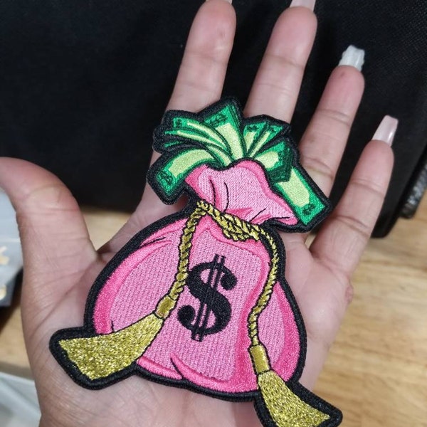 I Get Money – Pink Money Bag Patch 4 Inches in Size - Etsy