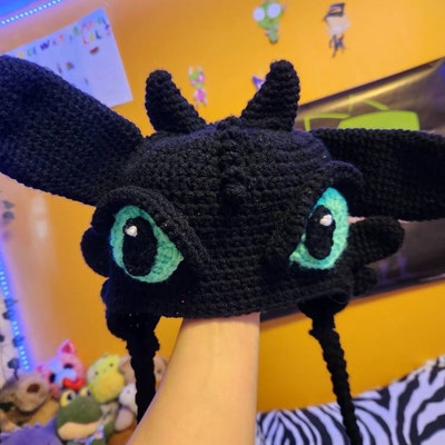 Toothless Dragon Nightfury AND Lightfury Crochet Hat Pattern - Etsy