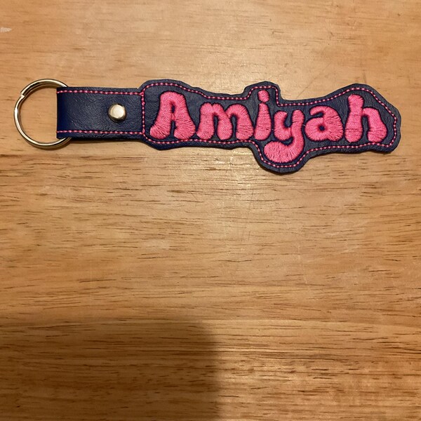 Keychain Personalized Customized Handmade Embroidered, Luggage or ...