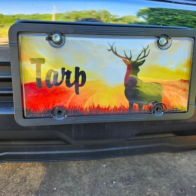 Diamond Plate Print Metal Personalized License Plate Custom Car Tag Car ...