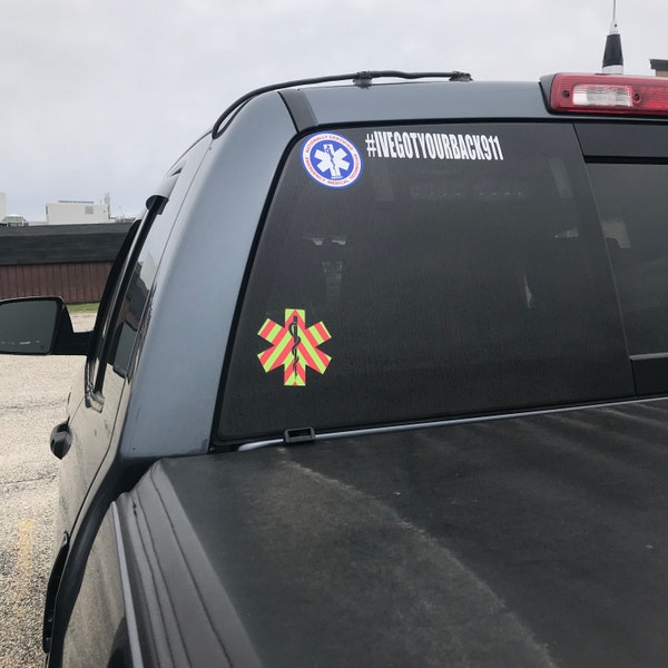 PINK Fire Department Firefighter EMT EMS Paramedic Decal Breast Cancer ...