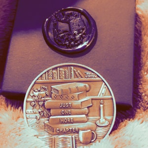 One More Chapter Go to Bed Decision Coin Bookish Gift Copper Silver ...