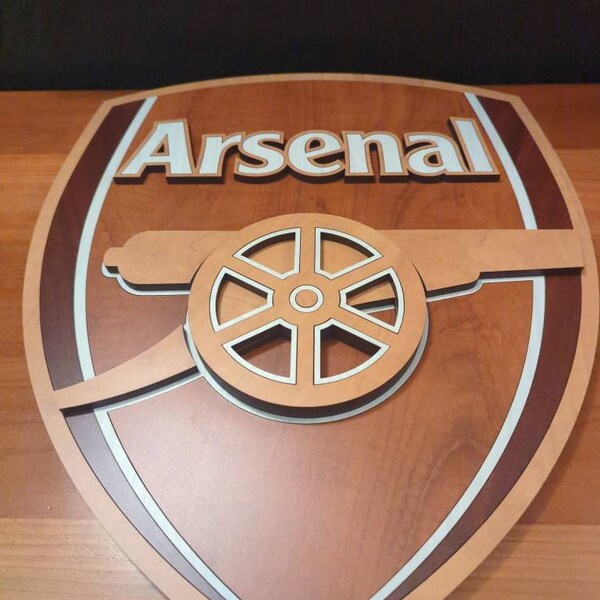 Arsenal Wooden 3D and Inlay Logo - Etsy