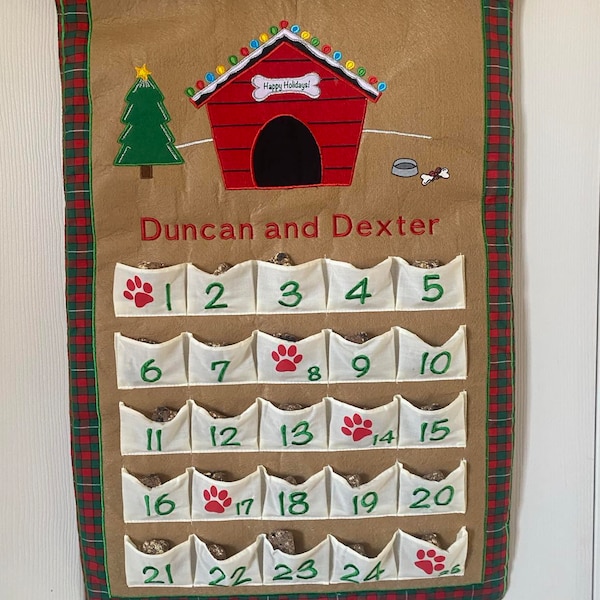 Personalized Dog Advent Calendar - Pet Christmas Countdown for Family ...