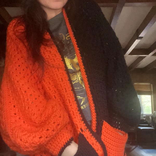 Handmade Crochet Fall Retro Granny Square Shoulder Bag, Crochet Granny ...