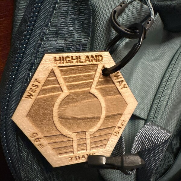 West Highland Way - Personalised Backpack Key Ring, Wooden Zipper Pull ...