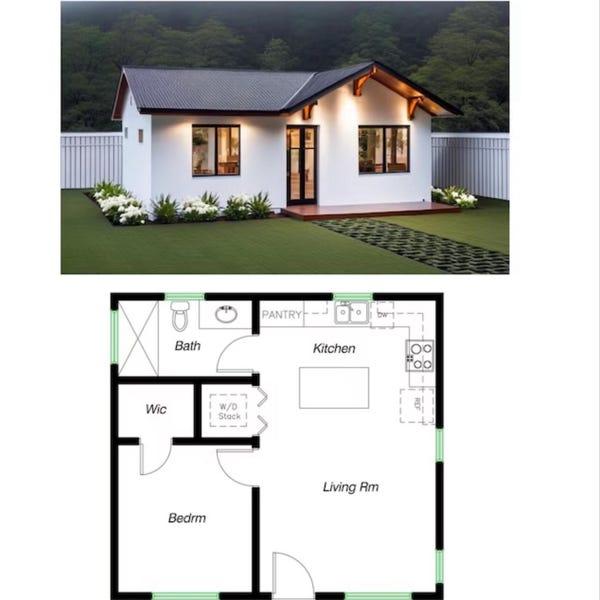 Shipping Container Floor Plan Studio W/ 1 Bath and Loft (240SF ...