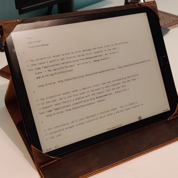 Personalized Distressed Leather Onyx Boox Note Nova 3 Tablet Case , All ...