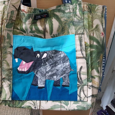 Hippo Quilt Block Pattern, PDF Instant Download, Foundation Paper ...