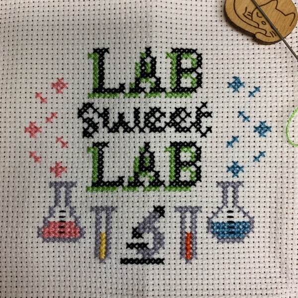 Lab Sweet Lab Science Lab Cross Stitch Pattern - Perfect for Science ...