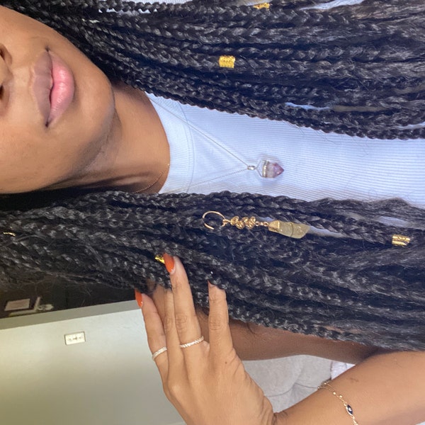 Citrine Gemstone Loc Jewelry, Loc Ring, Dreadlock Ring, Braid Jewelry ...