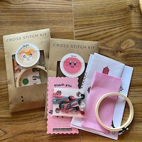 Courage the Cowardly Dog Beginner DIY Cross Stitch Kit, Counted Cross ...