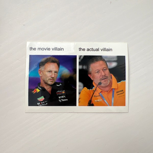 F1 Villain Meme Sticker | F1 Sticker for Laptops and Water Bottles ...