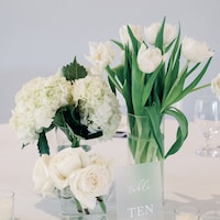 FROSTED Glass Look Acrylic Table Number Sign With Stands, Perspex ...