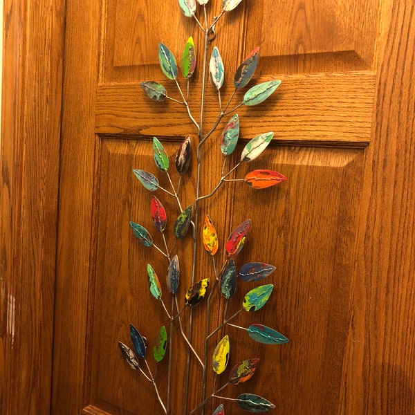 Metal Tree Sculpture, Metal Wall Art, Handmade, Welded, Hand Painted ...