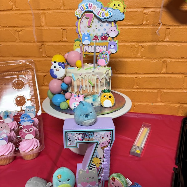 Customized Squishmallows 3D Number. Party Decorations. Squishmallows ...