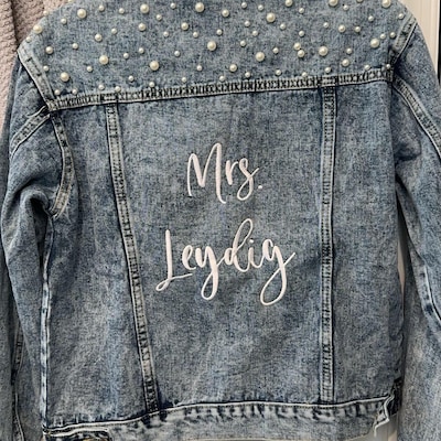 Embroidered Bride Denim Jacket, Bride Jean Jacket, Future Mrs Jacket ...