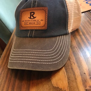 Custom Leather Patch Baseball Hats Sewn on Hand Finished - Etsy