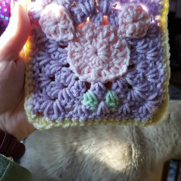 Mouse Ears Granny Square Crochet Pattern, Easy Crochet Pattern, Mouse ...