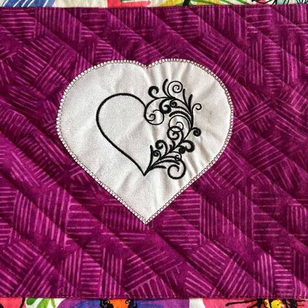 Heart Machine Embroidery Design File, Embroidery Designs Heart, Heart ...