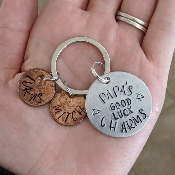 Papa Keychain, Grandpa Keychain, Lucky Keychain, Gift for Papa ...