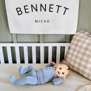 Baby Name Flag Canvas Flag Nursery Name Sign Custom Name - Etsy