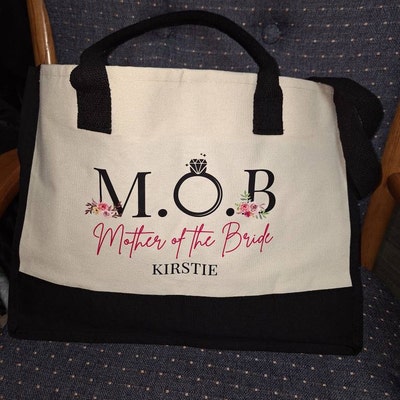 Mother of the Bride Tote Bag, MOB Tote Bag, Mother of the Bride Gift ...