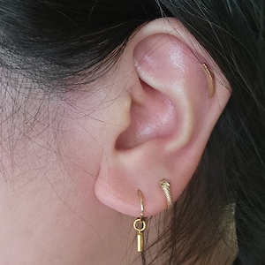 14k Solid Gold Snake Helix Daith Rook Conch Ring Septum Hoop Snake ...