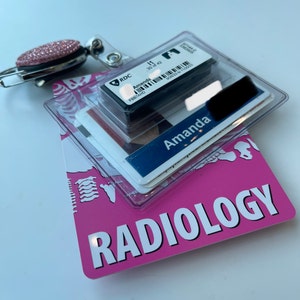 MRI TECH / Radiology Badge Buddy Horizontal Heavy Duty Badge Tags ...
