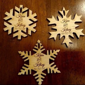 40 Snowflake Wedding Favors Hygge Wedding - Etsy