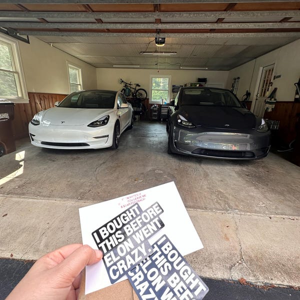 Tesla Owner Bumper Sticker, I Bought This Before ELON WENT CRAZY, Tesla ... Tesla Owner Bumper Sticker, I Bought This Before ELON WENT CRAZY, Tesla ...