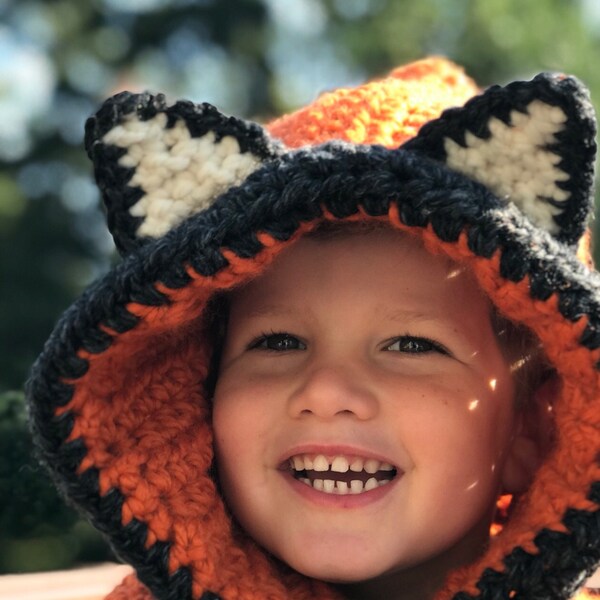 CROCHET Pattern-flint Fox Cowl (12/18 Months, Toddler, Child, Adult ...