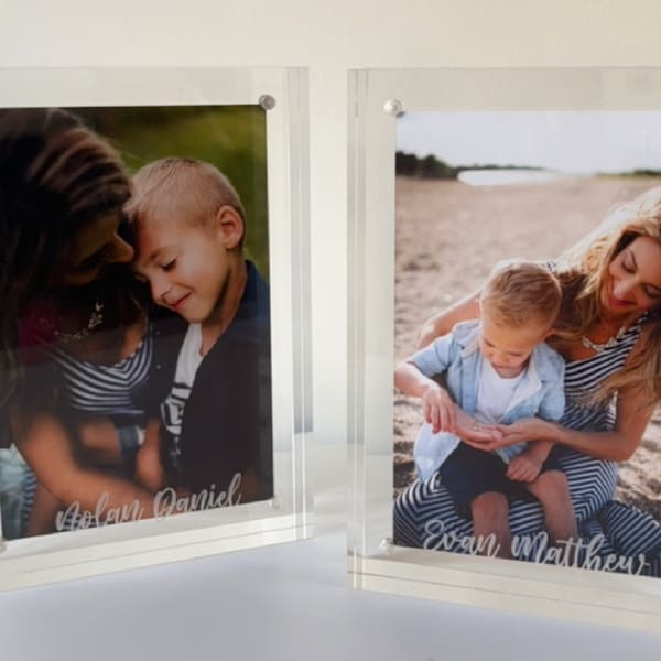 Engraved Acrylic Photo Block - New Home or Office Picture Frame Work ...
