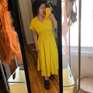 Vintage 1980's Red High Puff Shoulders Bridesmaid Midi - Etsy