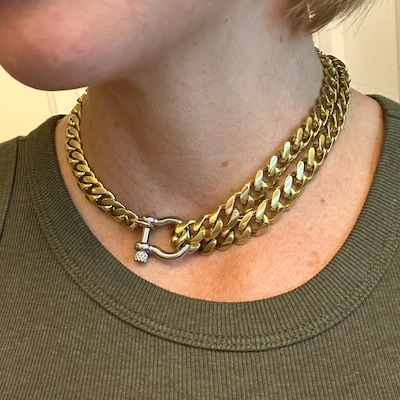 Little Corey Chain, Large Fancy Brass Chain, Station Chain, 22mm, 2FT ...