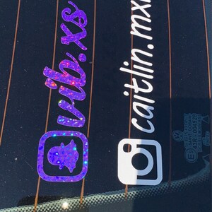 Snapchat Decals for Cars Personalized Lettering Sticker Facebook Custom ...