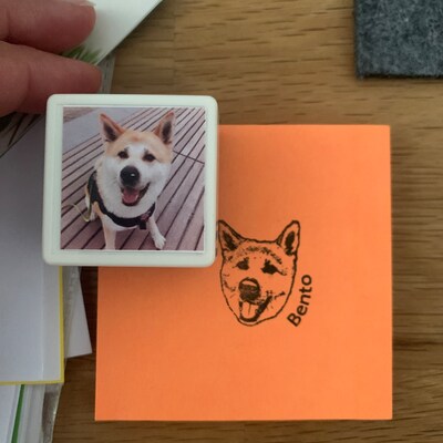 Custom Pet Stamp Self Inking-cat Dog Portrait Pre Inked - Etsy