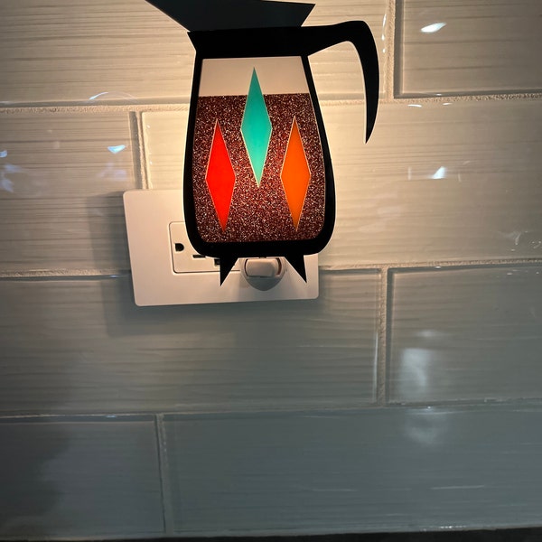 Mid Century Modern "percolator" Night Light: Retro Coffee Pot - Etsy