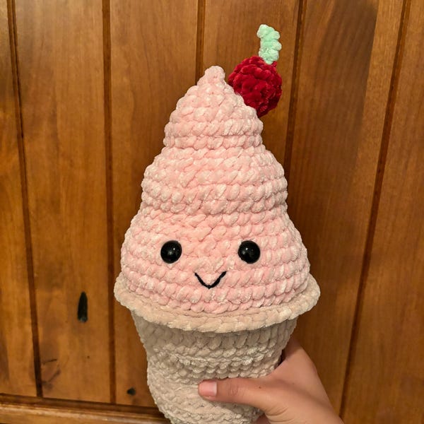 Ice Cream Cone Plush Crochet PATTERN - Amigurumi - Etsy