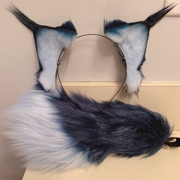 Ivory and Blonde Cat Tail Cosplay Tail Faux Fur Tail Hand Made Tail ...