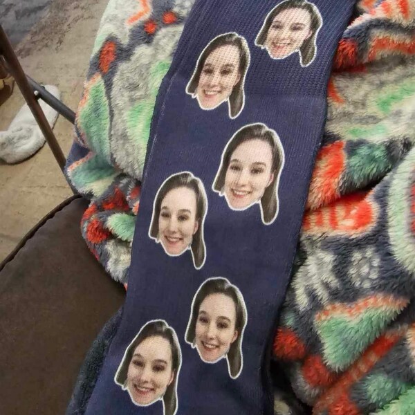 Custom Face Socks, Personalized Photo Socks, Picture Socks, Face on ...