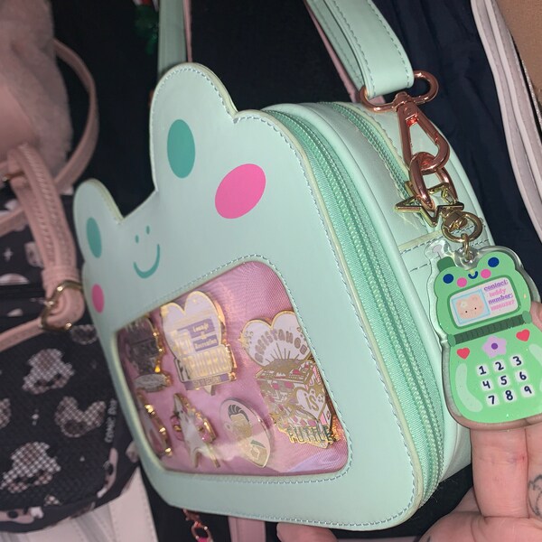 Froggy Flip Phone Acrylic Keychain-acrylic Keychain,cute Frog Keychain ...