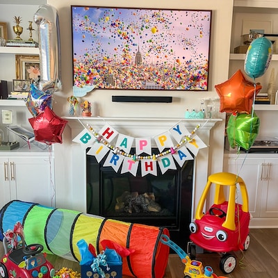 XL Happy Birthday Banner, Birthday Pennant, Birthday Garland, Multi ...