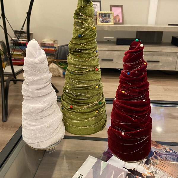 Velvet Christmas Trees: Plush Holiday Decor - Etsy