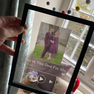 Custom Music Glass Plaque Framed Song Glass Music Inspired Glass Plaque ...